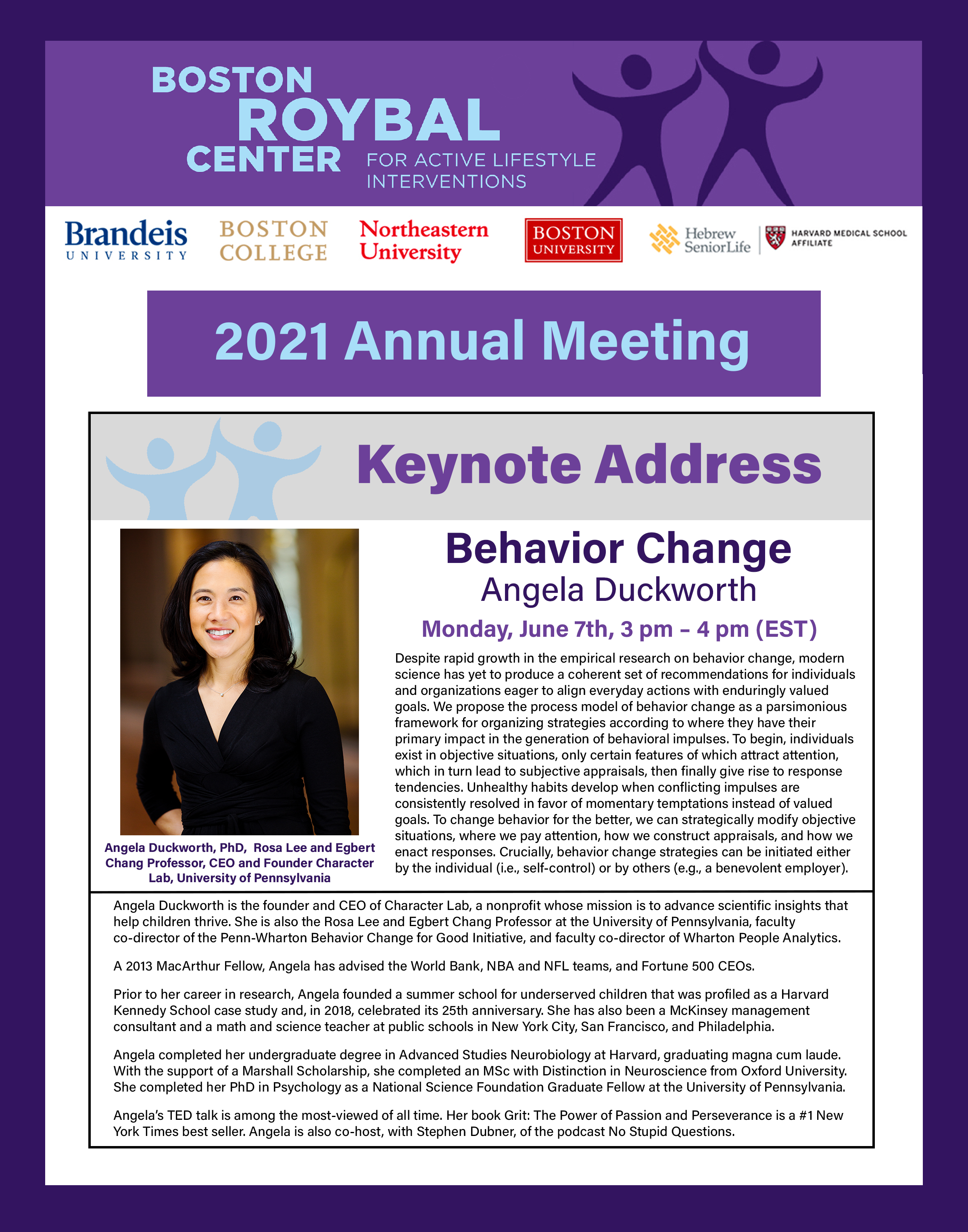 Conferences and Events | Boston Roybal Center for Active Lifestyle ...